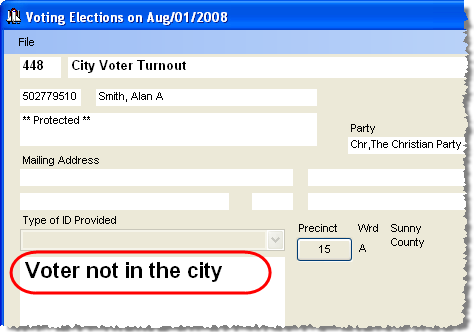 Determine if a Voter is Eligible to Vote in an Election